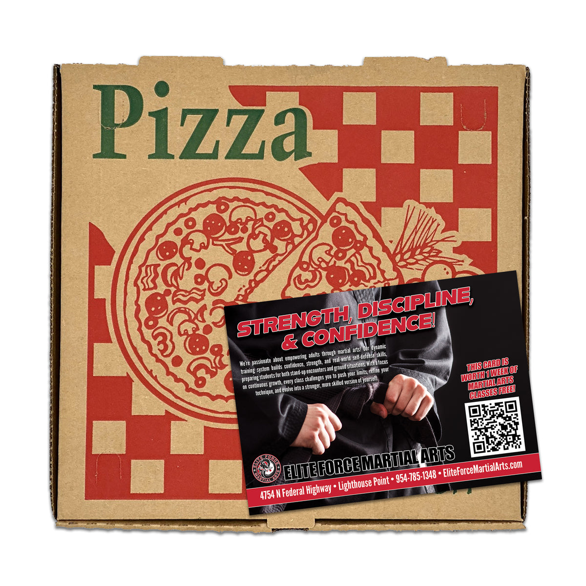 Adult Martial Arts Pizza Box Toppers | Get Students