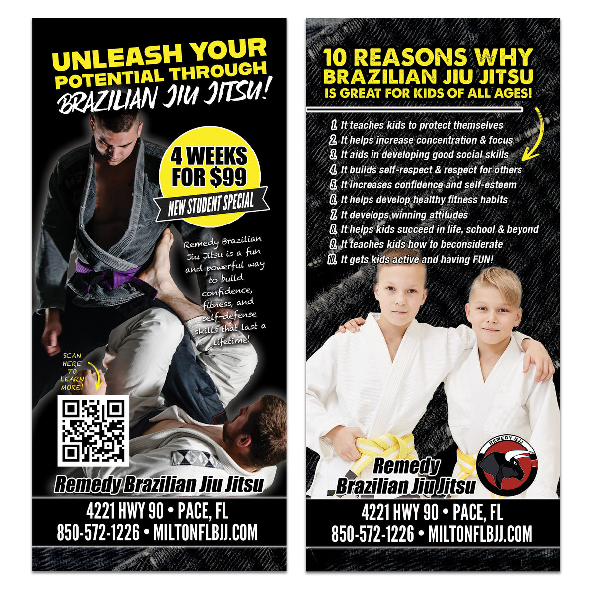 Brazilian Jiu Jitsu Rack Card | Get Students